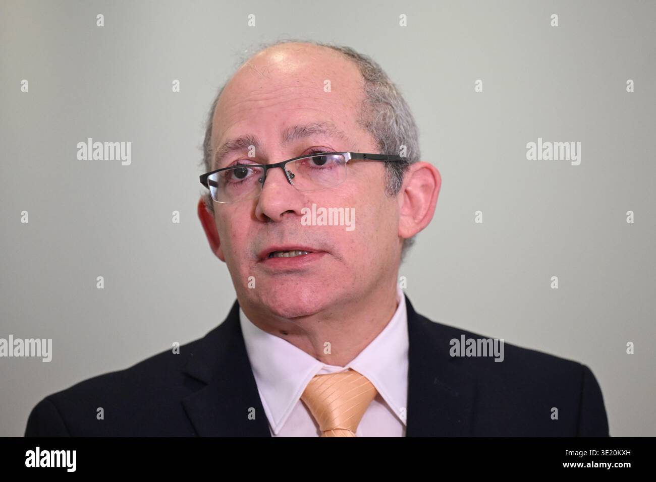 Israel’s Ambassador to Australia Hillel Newman speaks to journalists in ...