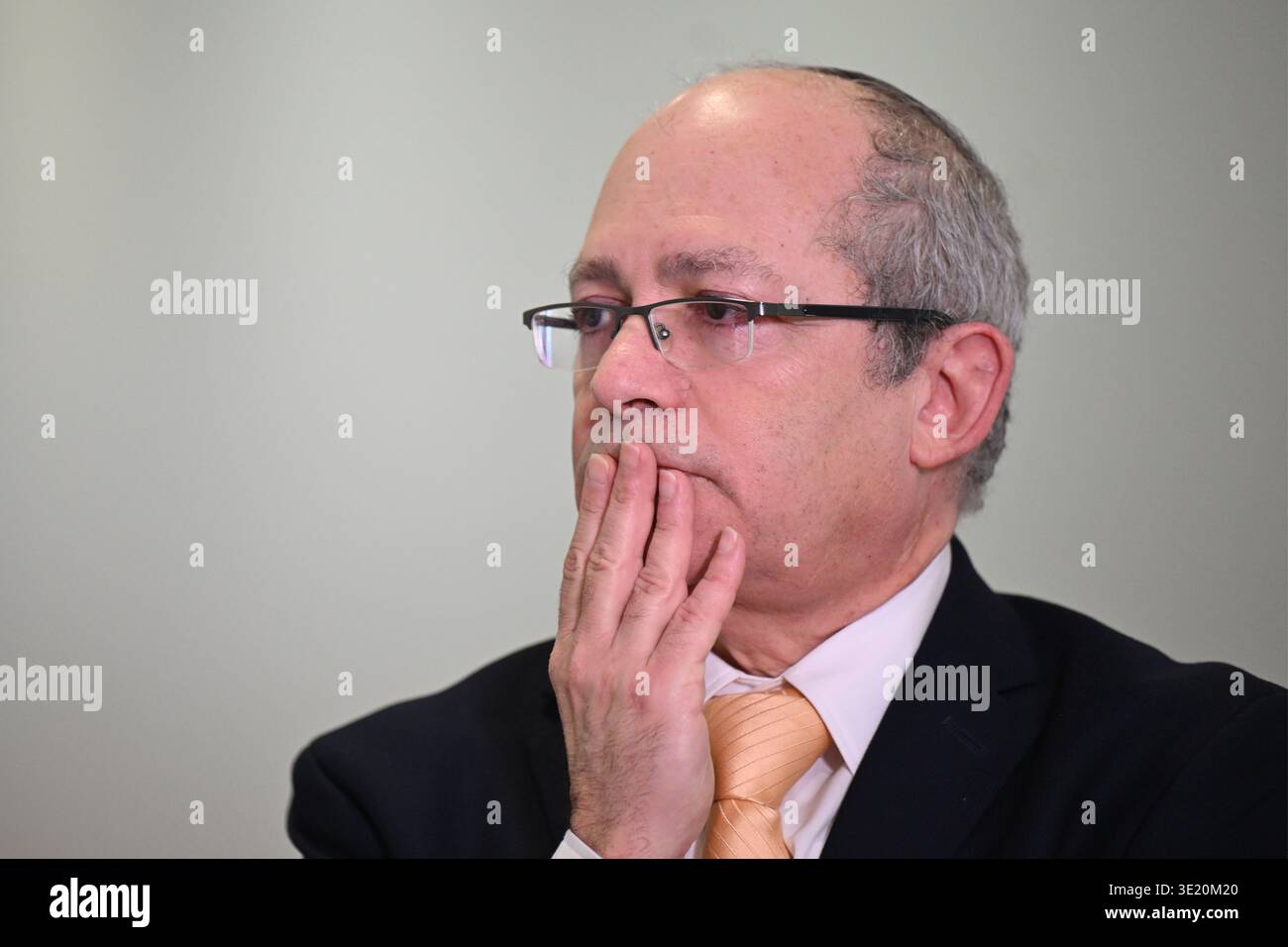 Israel’s Ambassador to Australia Hillel Newman speaks to journalists in ...