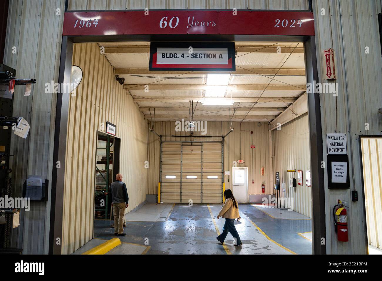 A bay door is seen in the Allen Engineering Corporation plant Monday ...