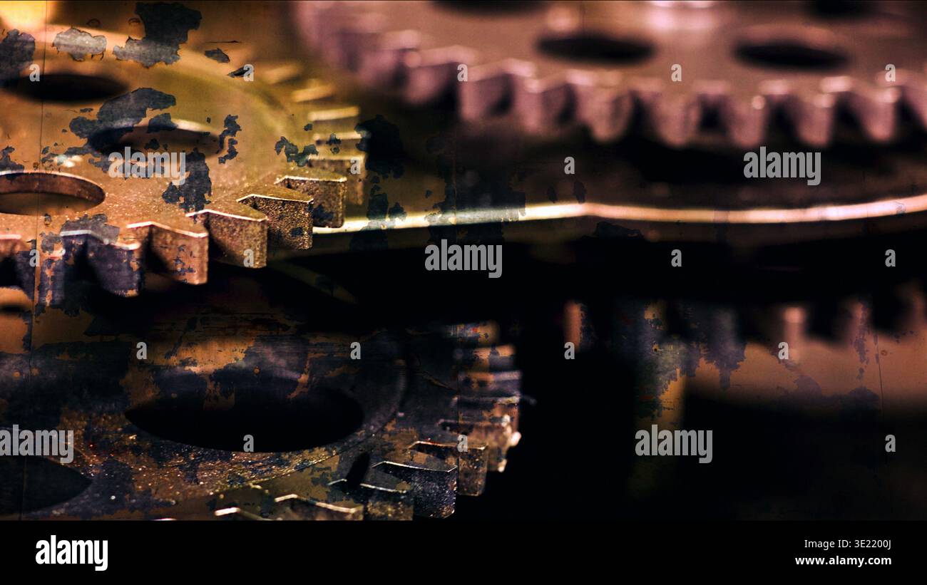 High-quality industrial grunge background featuring rusty, interlocking ...