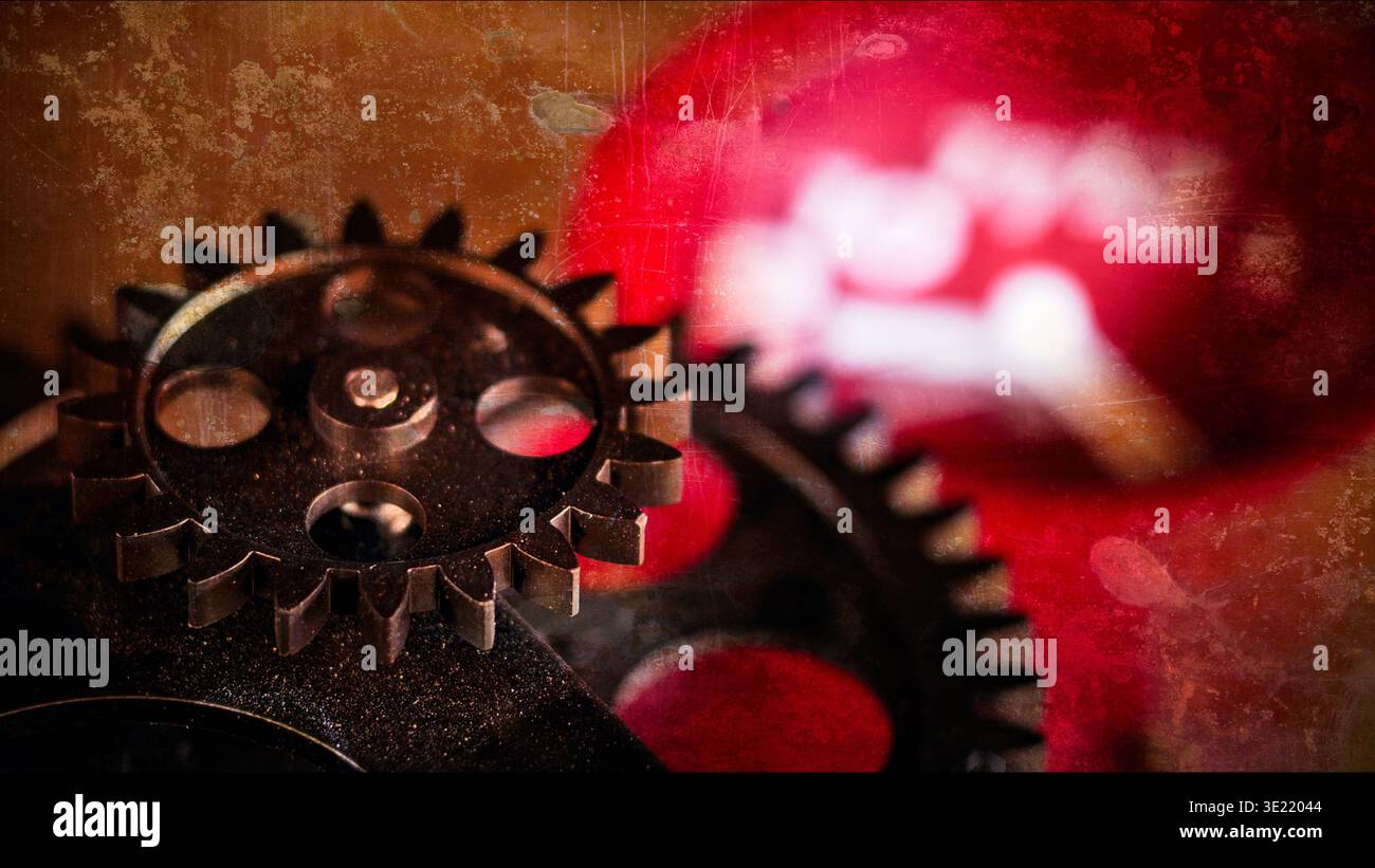 High-quality industrial grunge background featuring rusty, interlocking ...