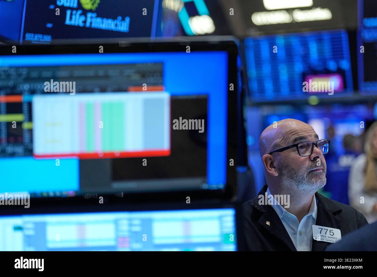 Federico DeMarco works on the floor at the New York Stock Exchange in ...