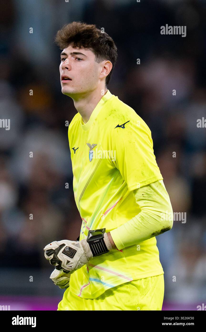 Edoardo Motta of SS Lazio looks on during the serie Serie A Enilive ...