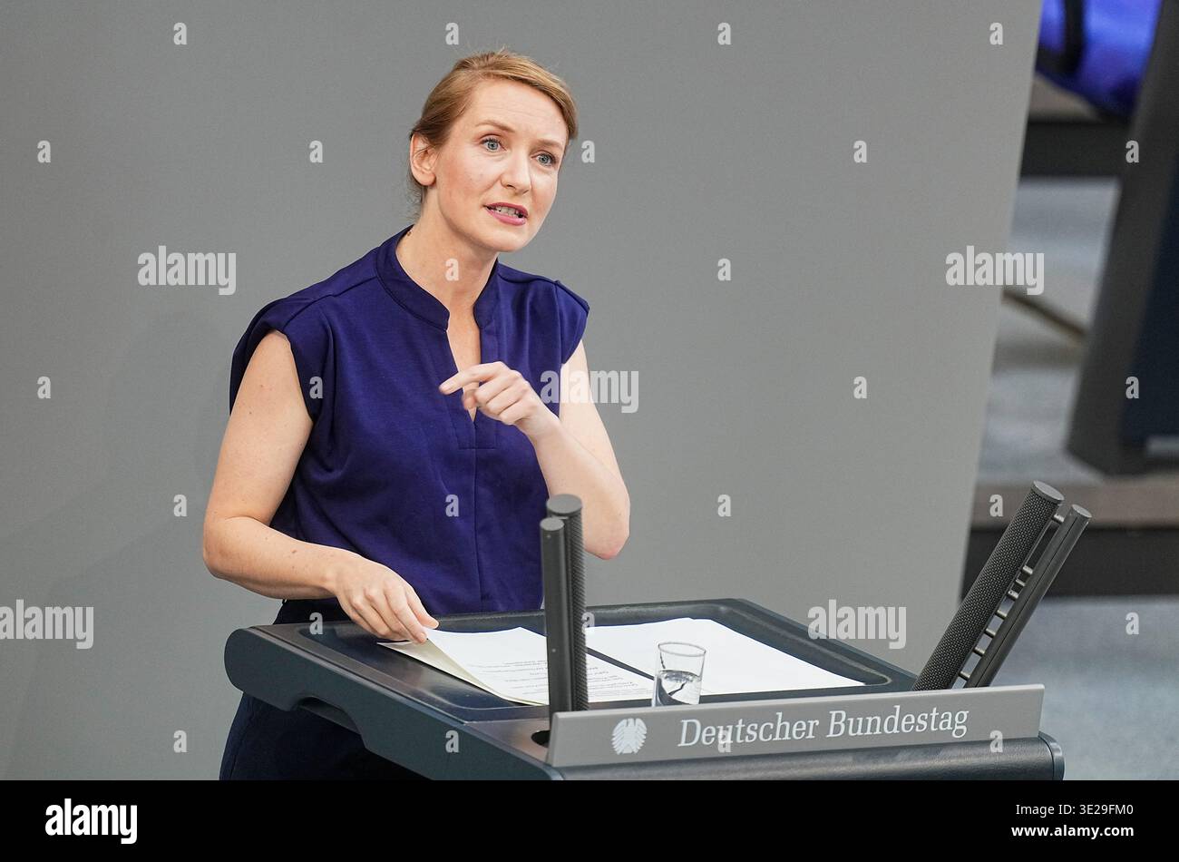 19 March 2026, Berlin: Ines Schwerdtner (Die Linke) speaks in the ...