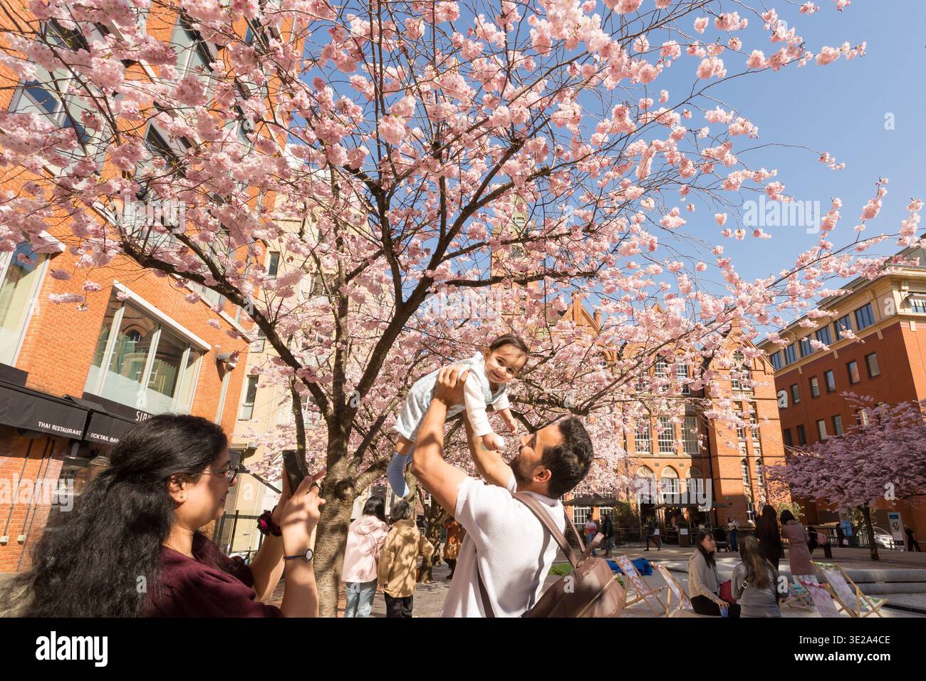 Birmingham, UK. 19th March, 2026. Visitors and local people enjoy the ...