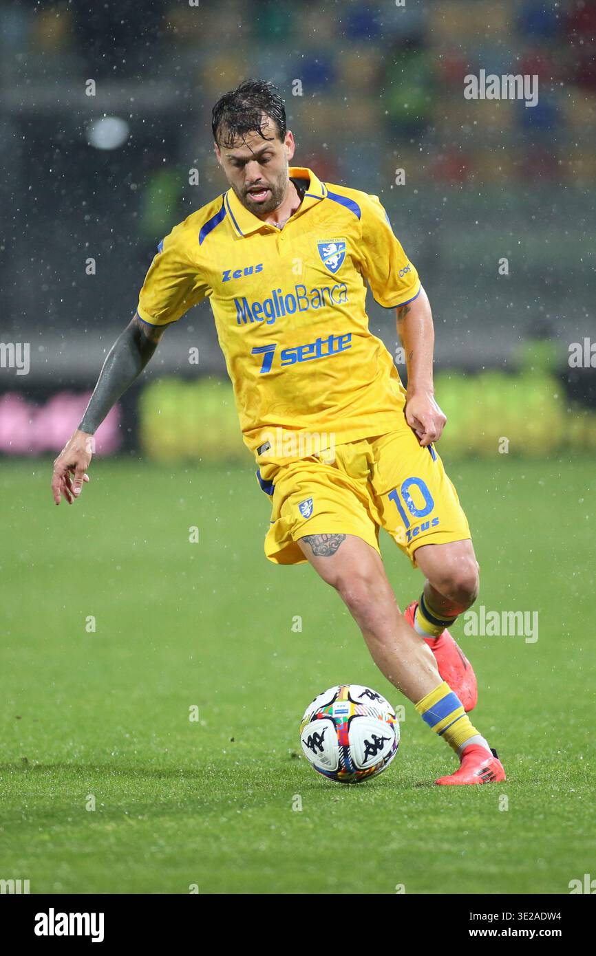 Francesco Gelli of Frosinone Calcio is in action during the 31th day of ...