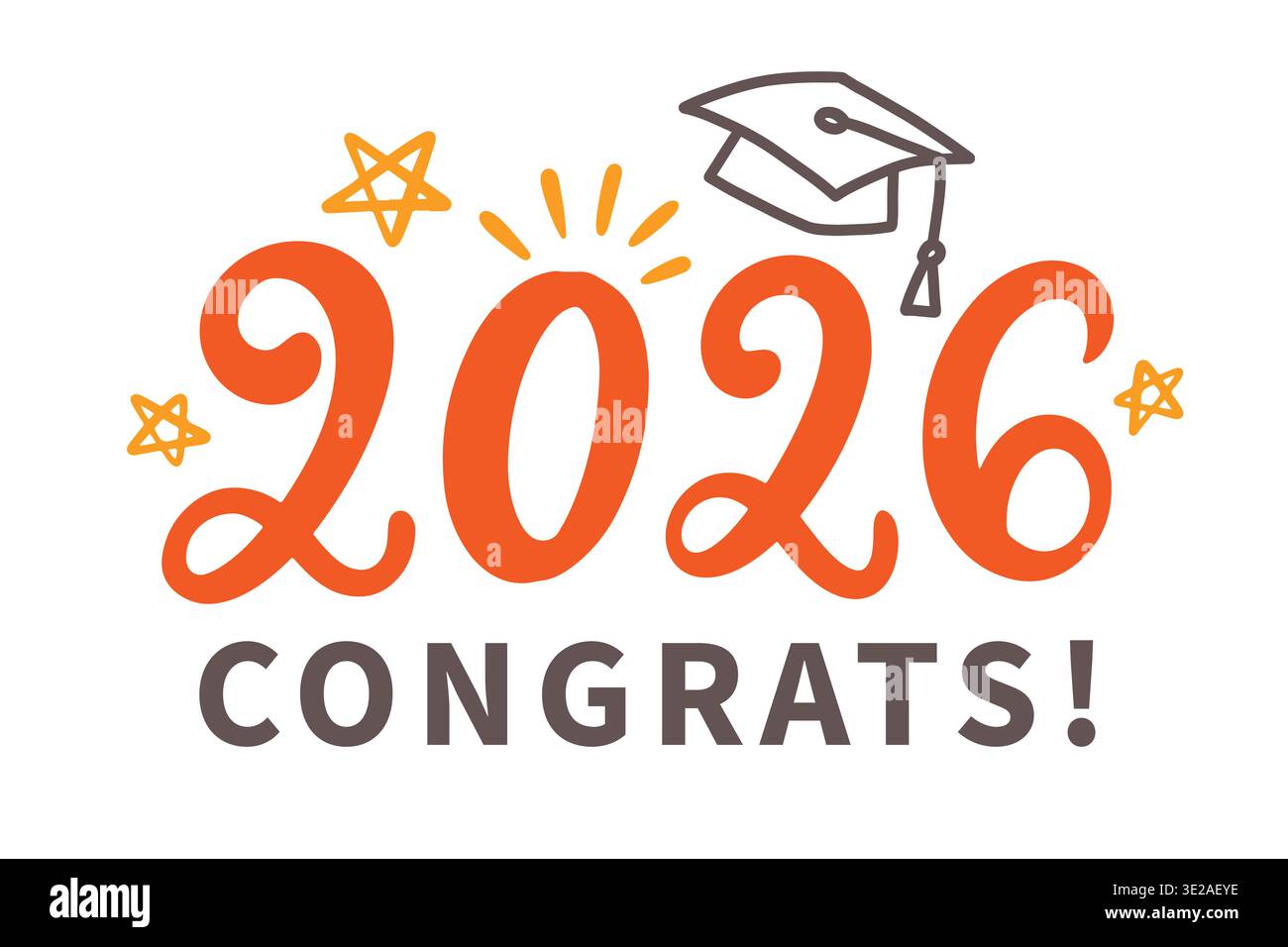 Graduate 2026 lettering graduation hi-res stock photography and images ...