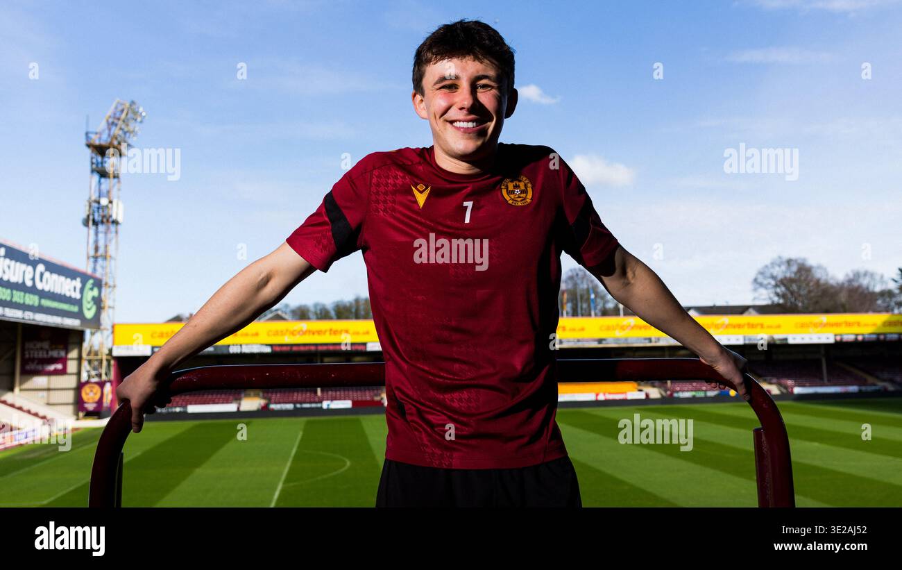 Motherwell, Scotland. 19 March 2026. Tom Sparrow (7 - Motherwell ...