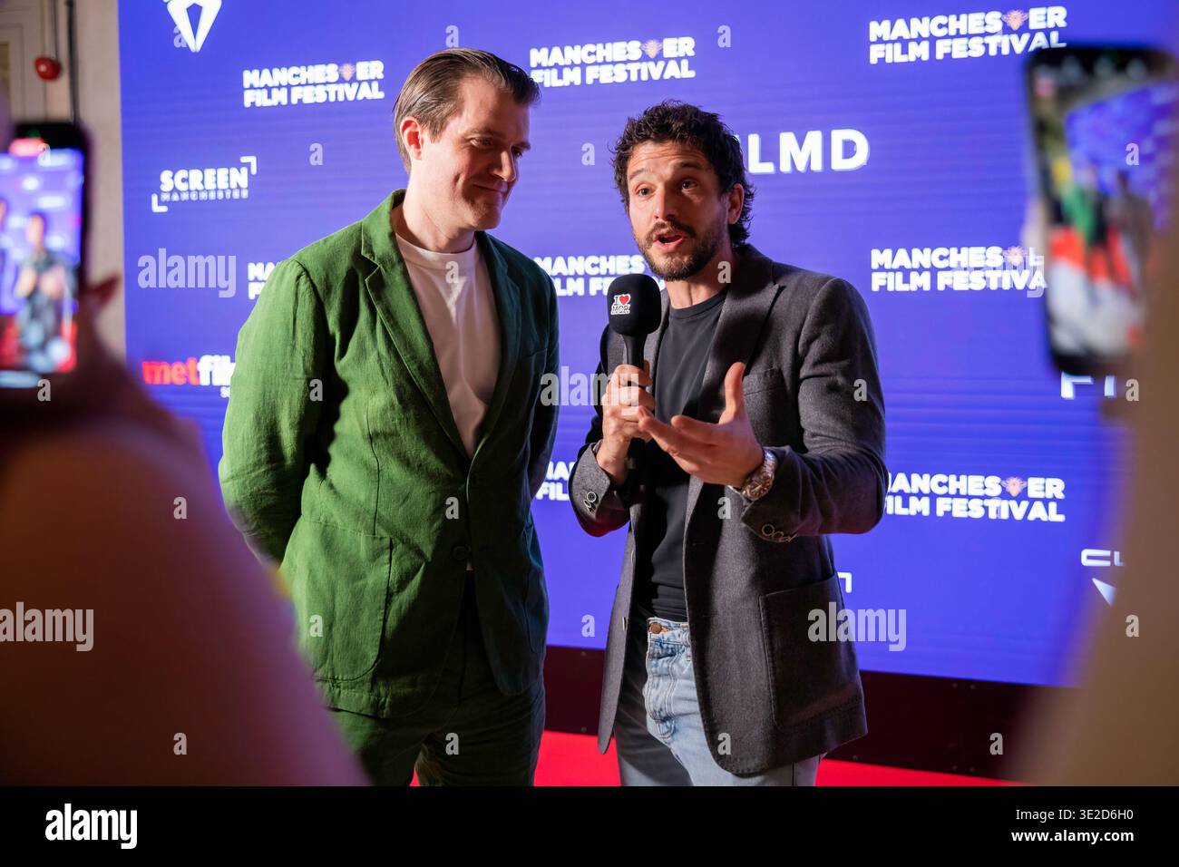 Manchester, England, 19th March, 2026. Kit Harington and Ciaràn Owens ...