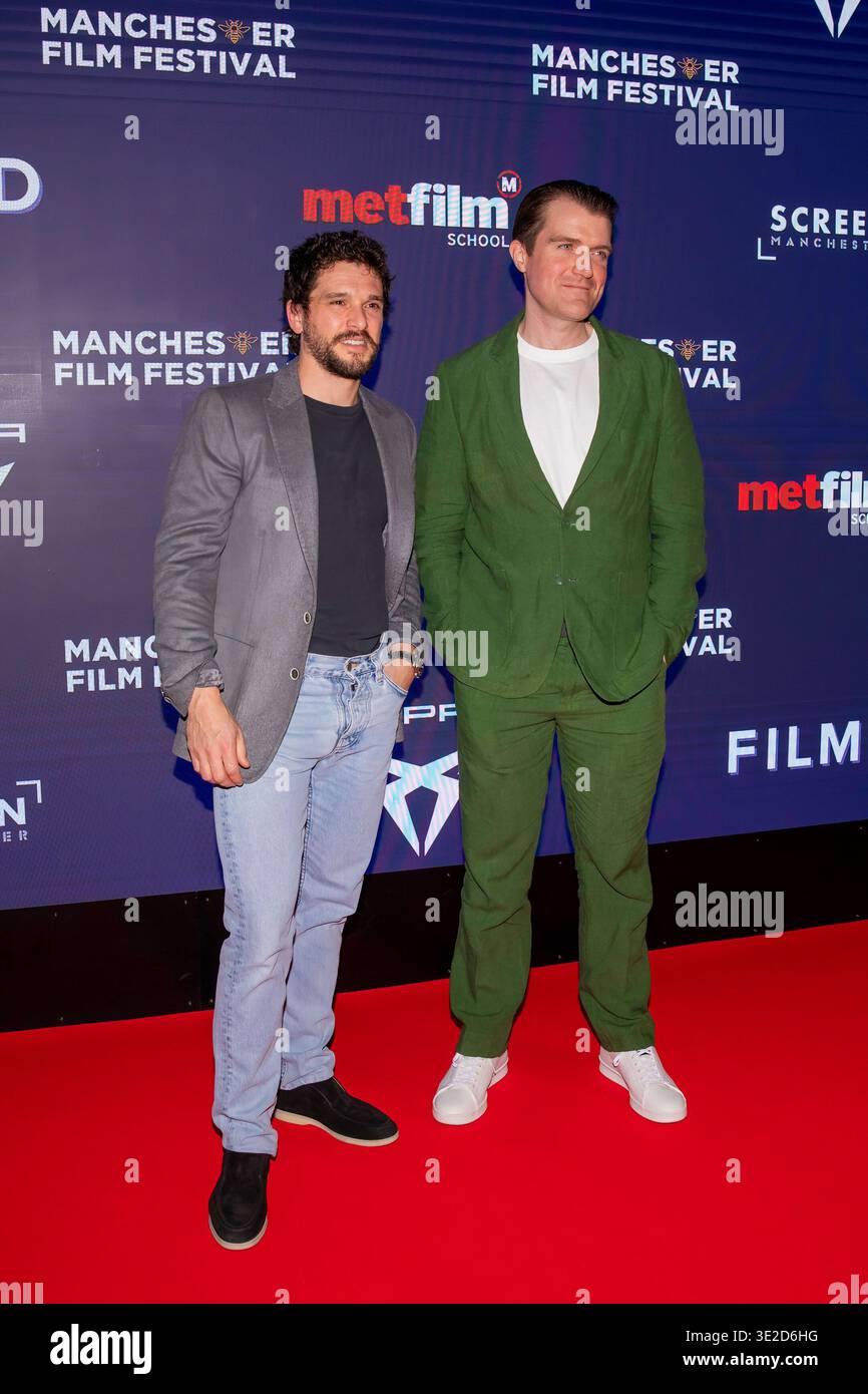 Manchester, England, 19th March, 2026. Kit Harington and Ciaràn Owens ...
