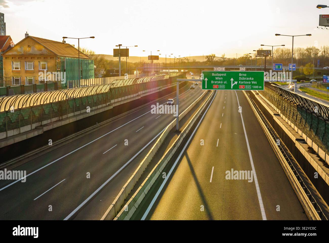 bratislava, slovakia, 19 march 2026, cars on a motorway in the evening ...