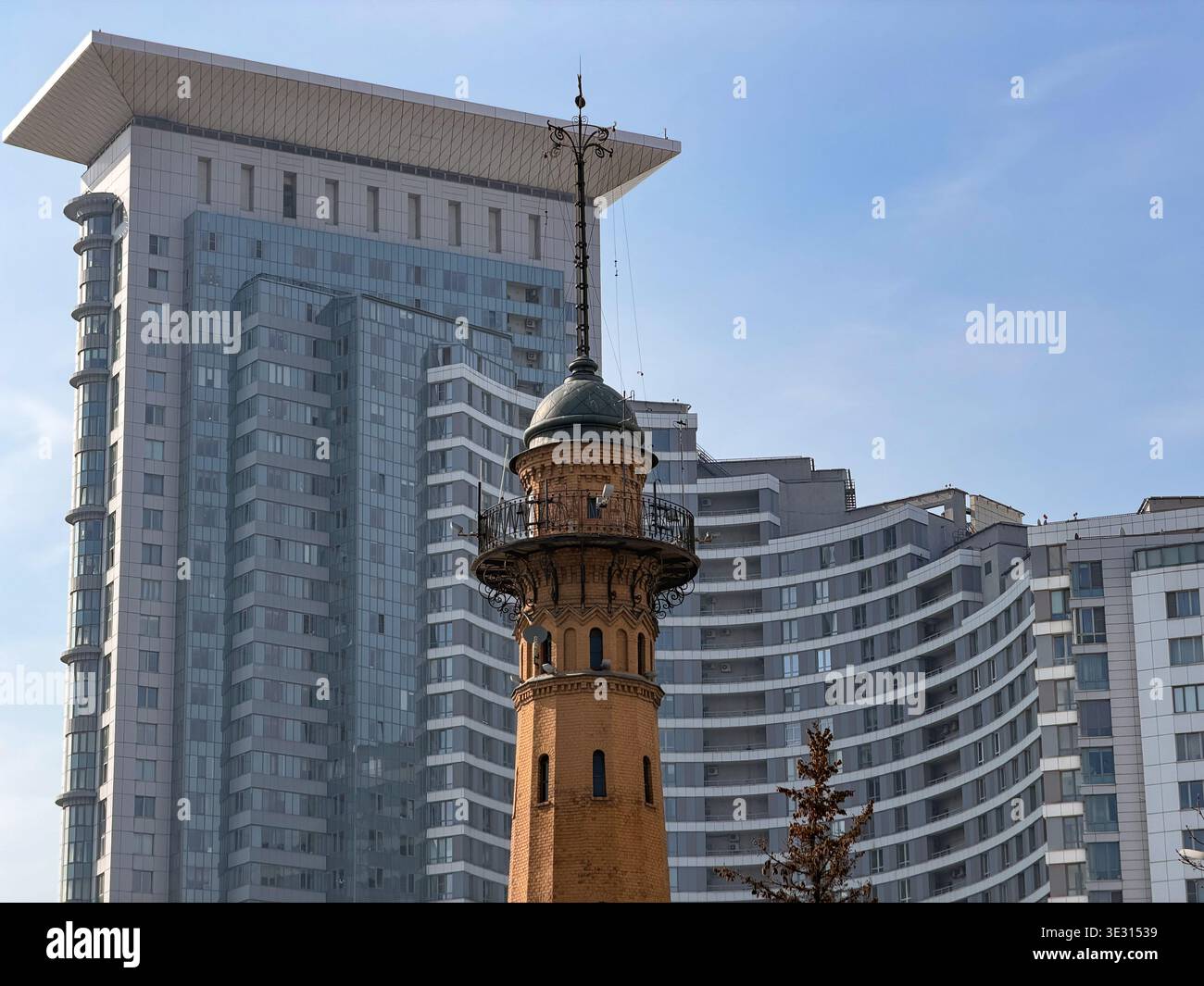 Moscow, Russia - March 20, 2026: Historic fire tower on Rusakovskaya ...