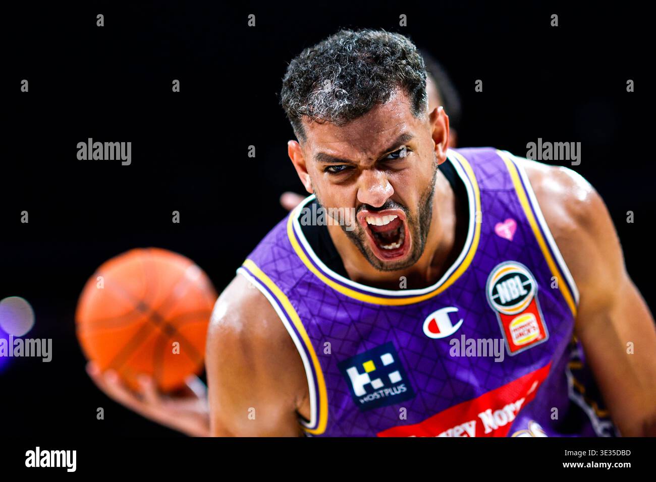 Tim Soares of the Kings reacts during the NBL Final Game 1 match ...