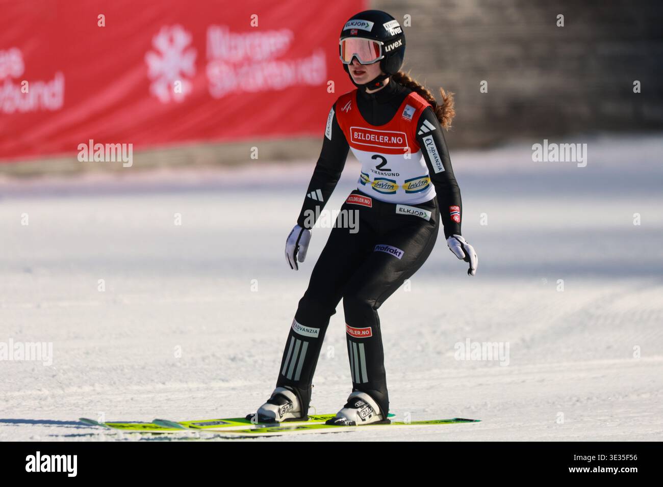 Vikersund 20260321. Norwegian Ingvild Synnoeve Midtskogen during the ...