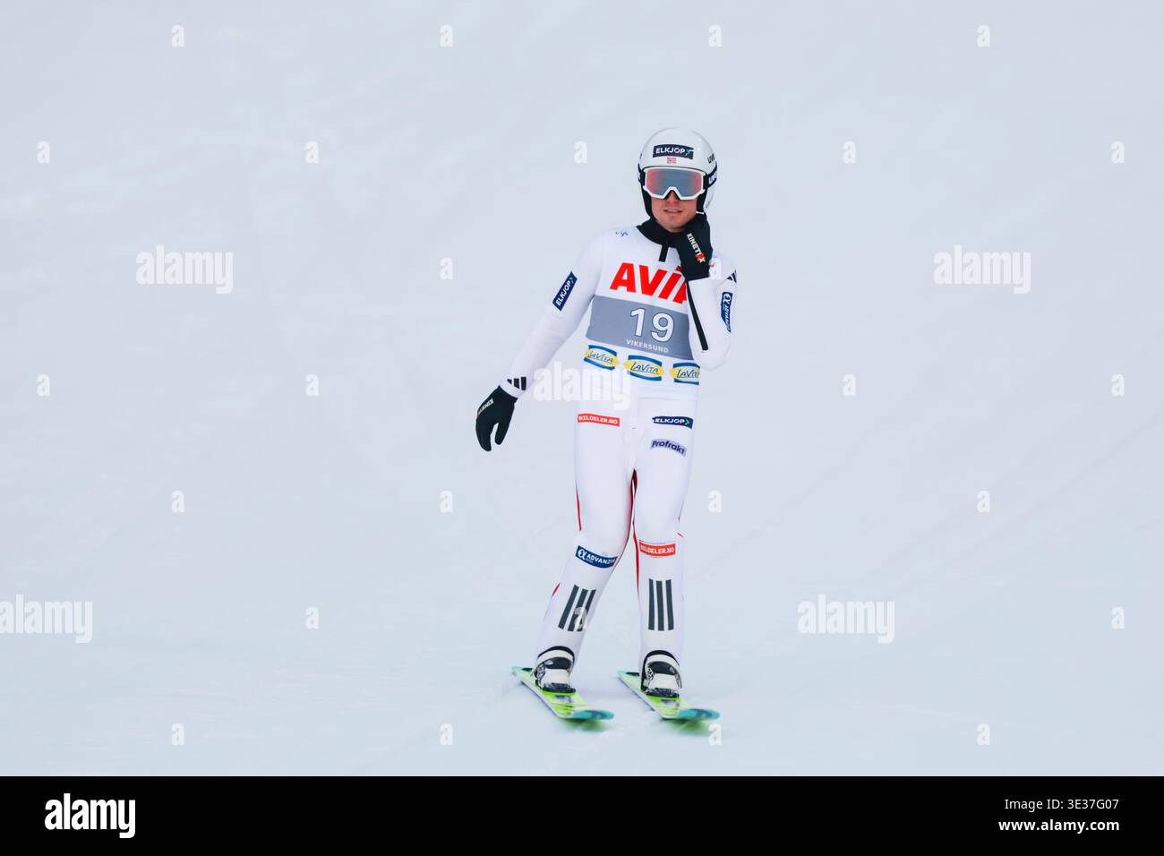 Vikersund 20260321. Kristoffer Eriksen Sundal during the men's ski ...