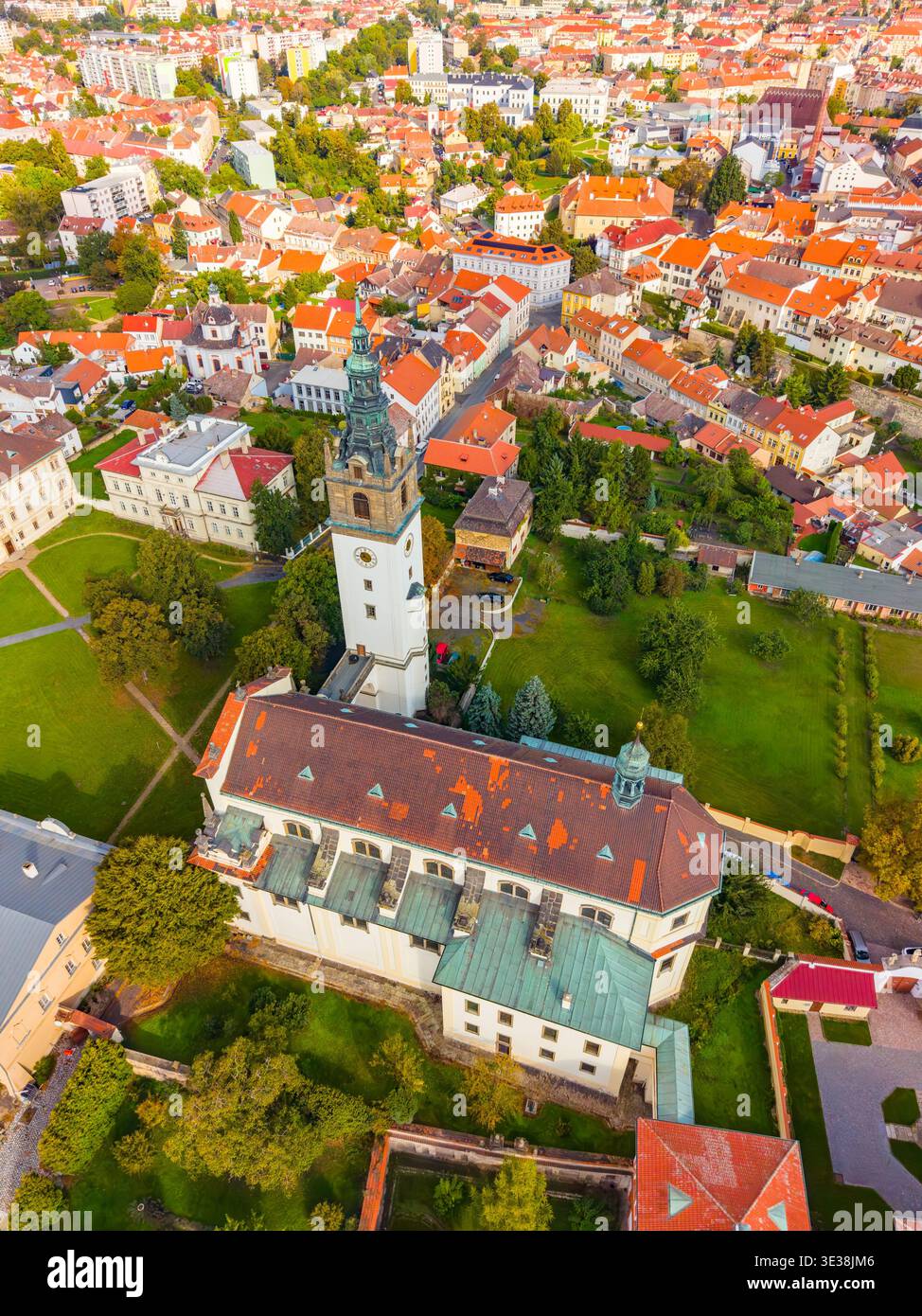 Aerial drone view capturing historic hi-res stock photography and ...