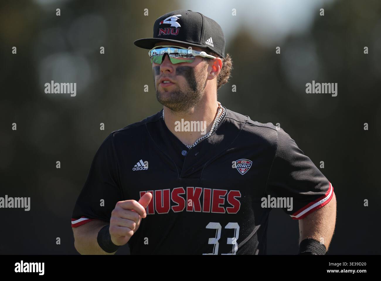 Northern Illinois Gavin Baldwin (33) looks on during an NCAA baseball ...