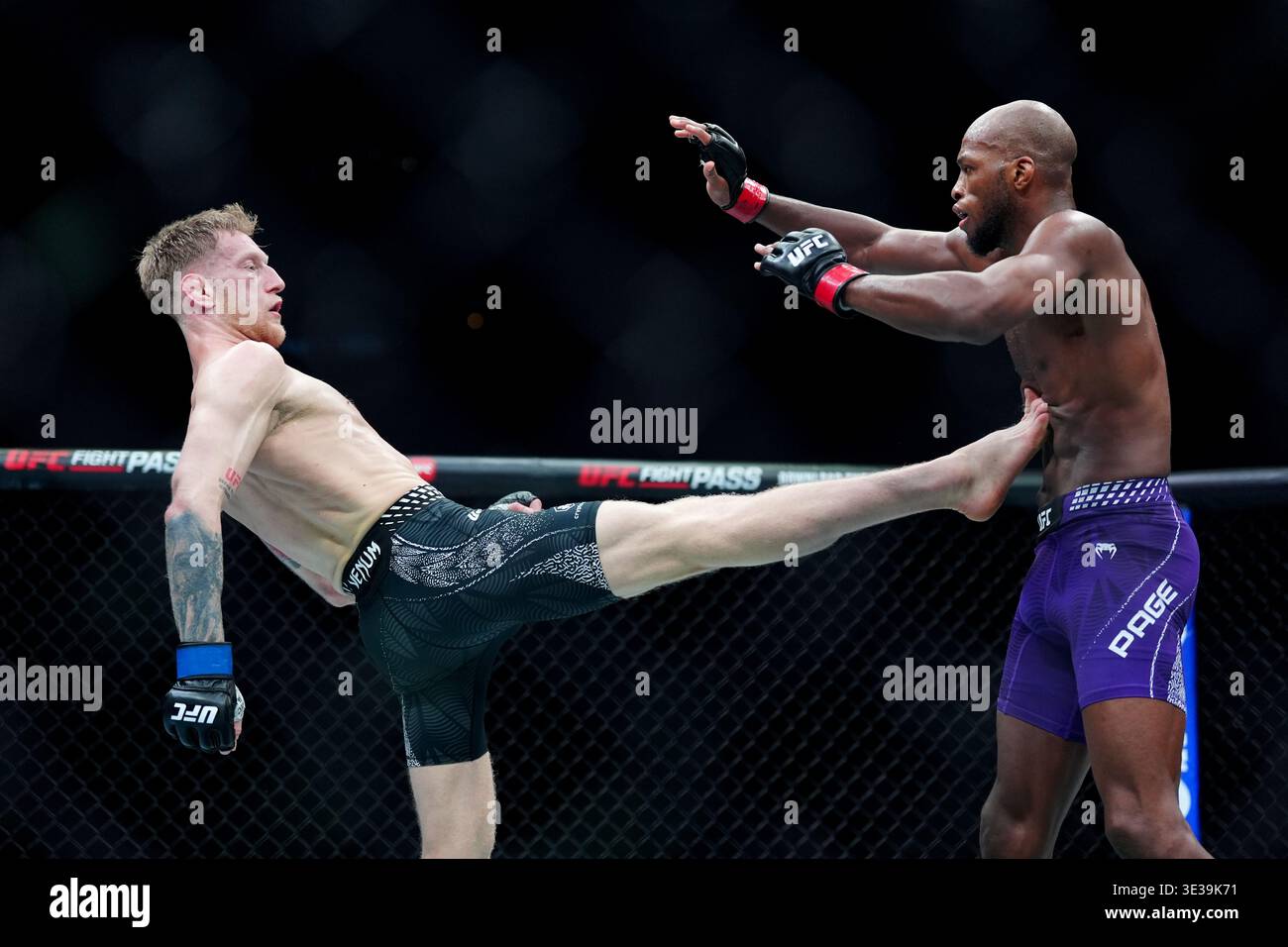 Sam Patterson during his Welterweight Bout against Michael Page during ...