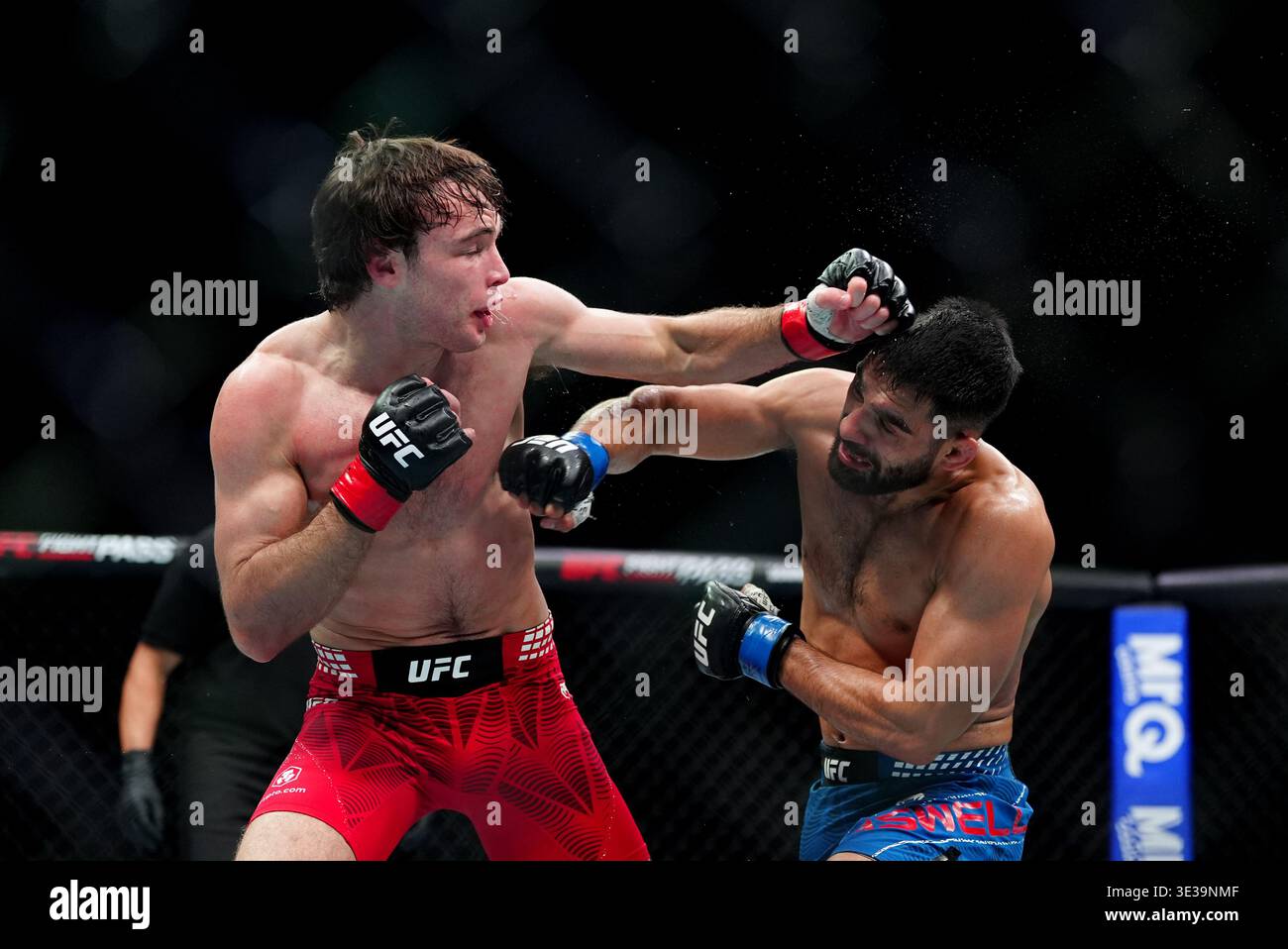 Luke Riley during his Featherweight Bout against Michael Aswell Jr ...