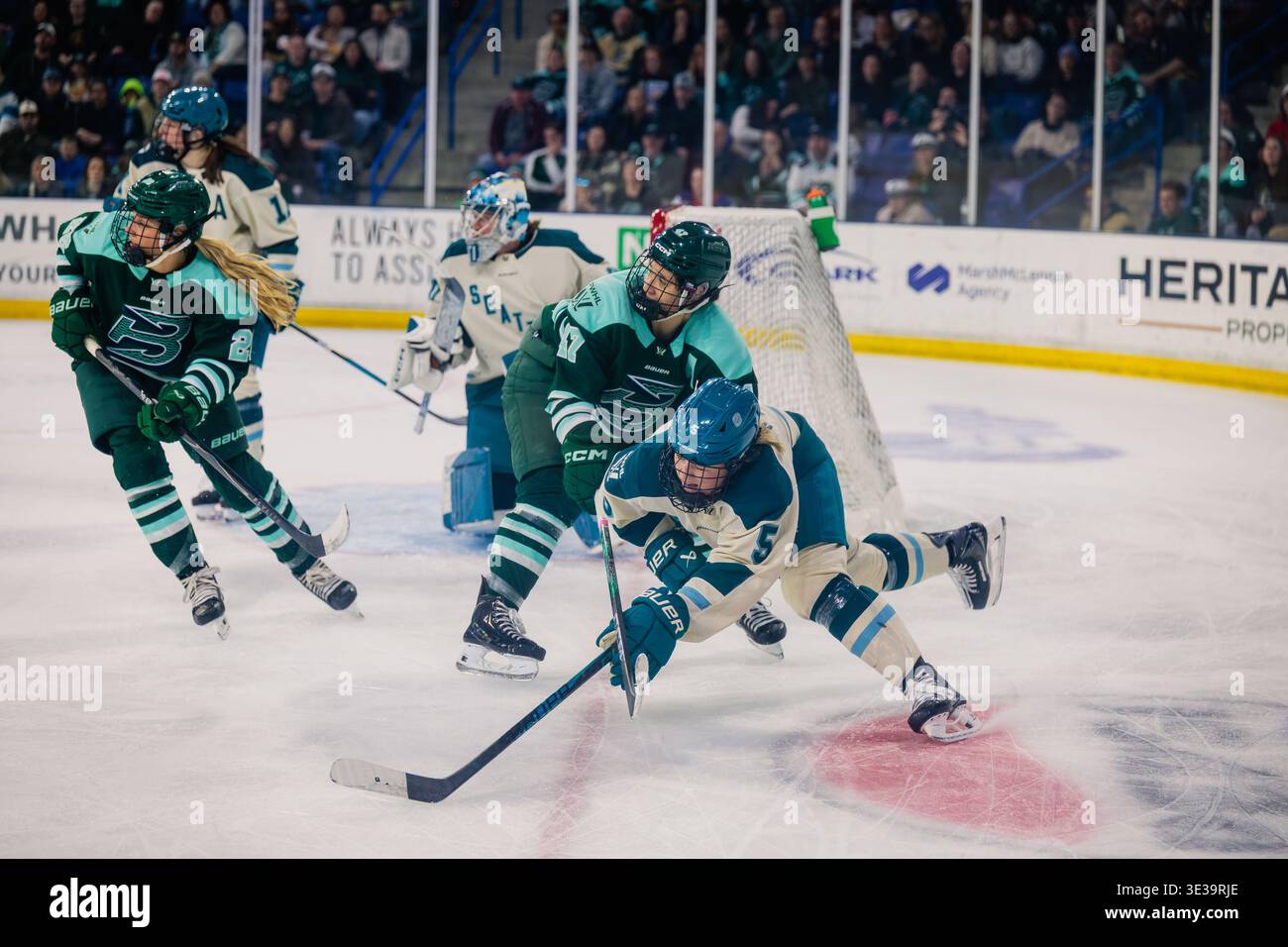 Lowell, USA. 21 March, 2026. Boston Fleet’s Jamie Lee Rattray and ...