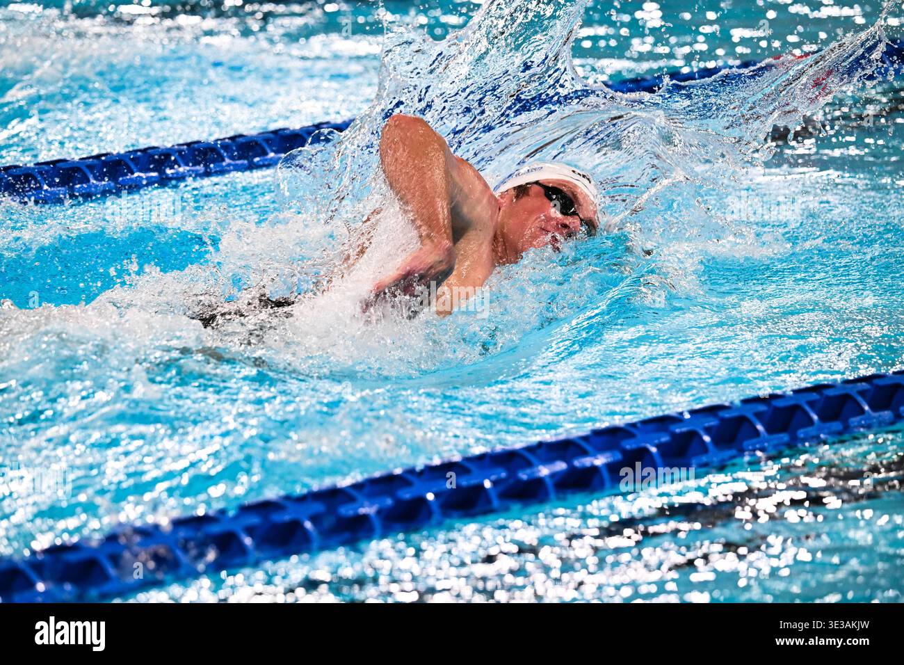 French swimmer David Aubry during the Giant Open Swimming Competition ...