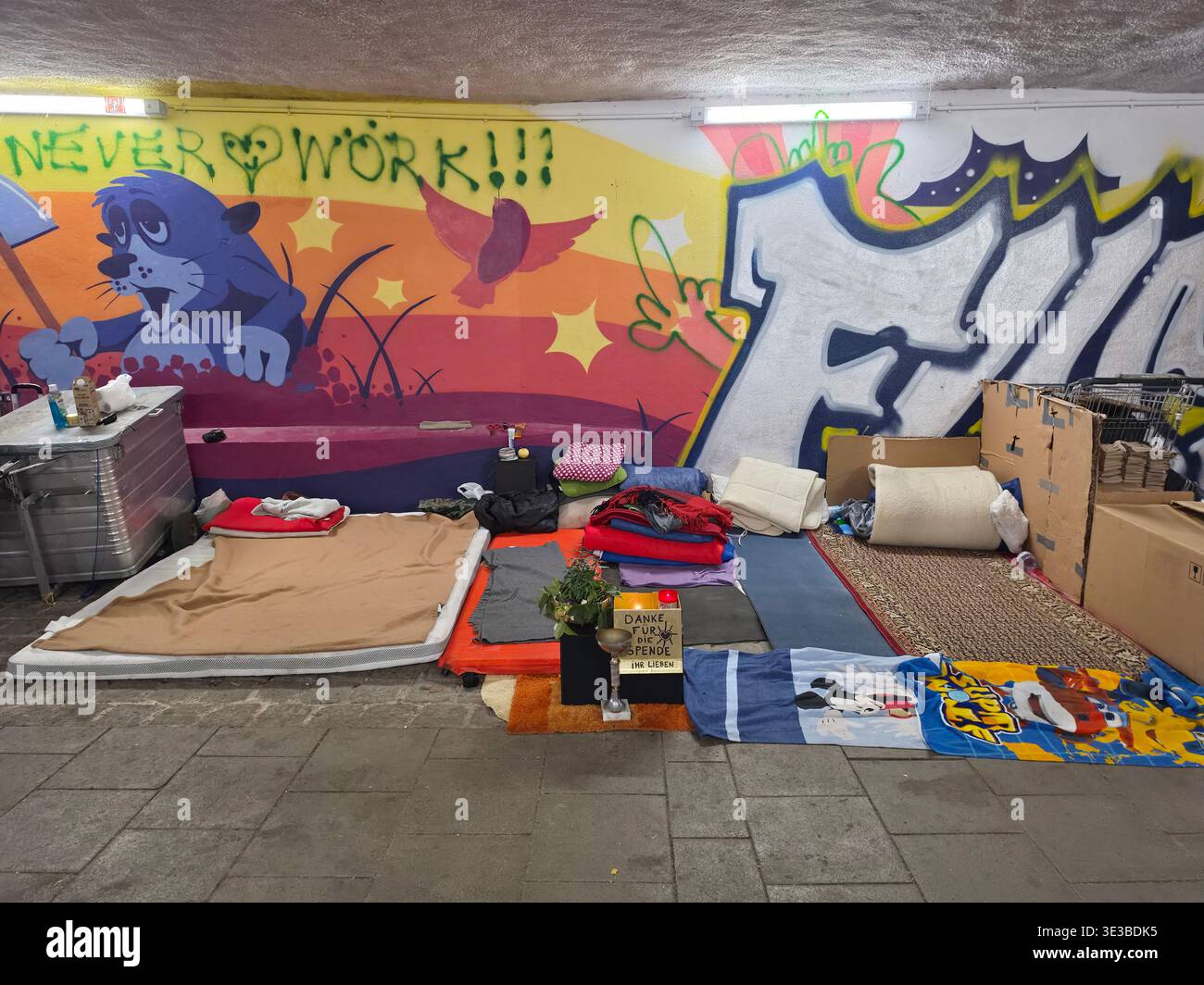 Pedestrian underpass homelessness munich hi-res stock photography and ...