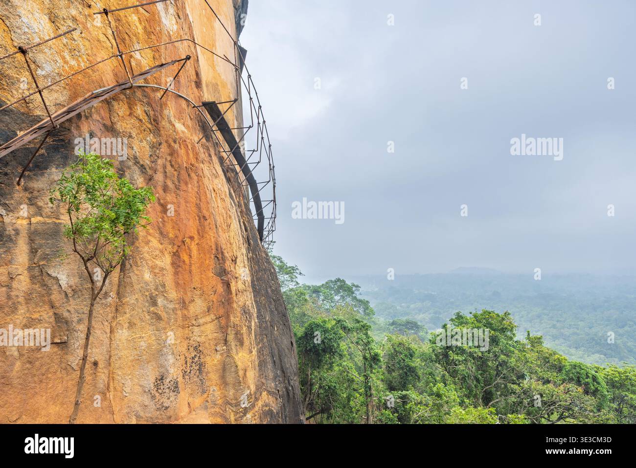 Sigiriya ancient rock fortress in Sri Lanka. Ancient Rock Fortress Wall ...