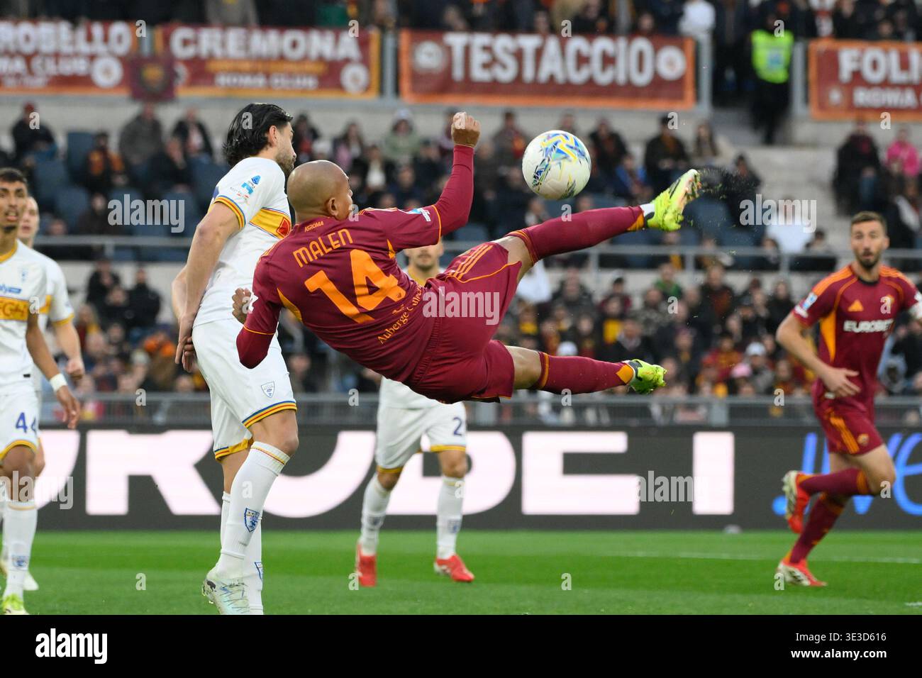 Romaâ??s Donyell Malen during the Italian Football Championship League ...