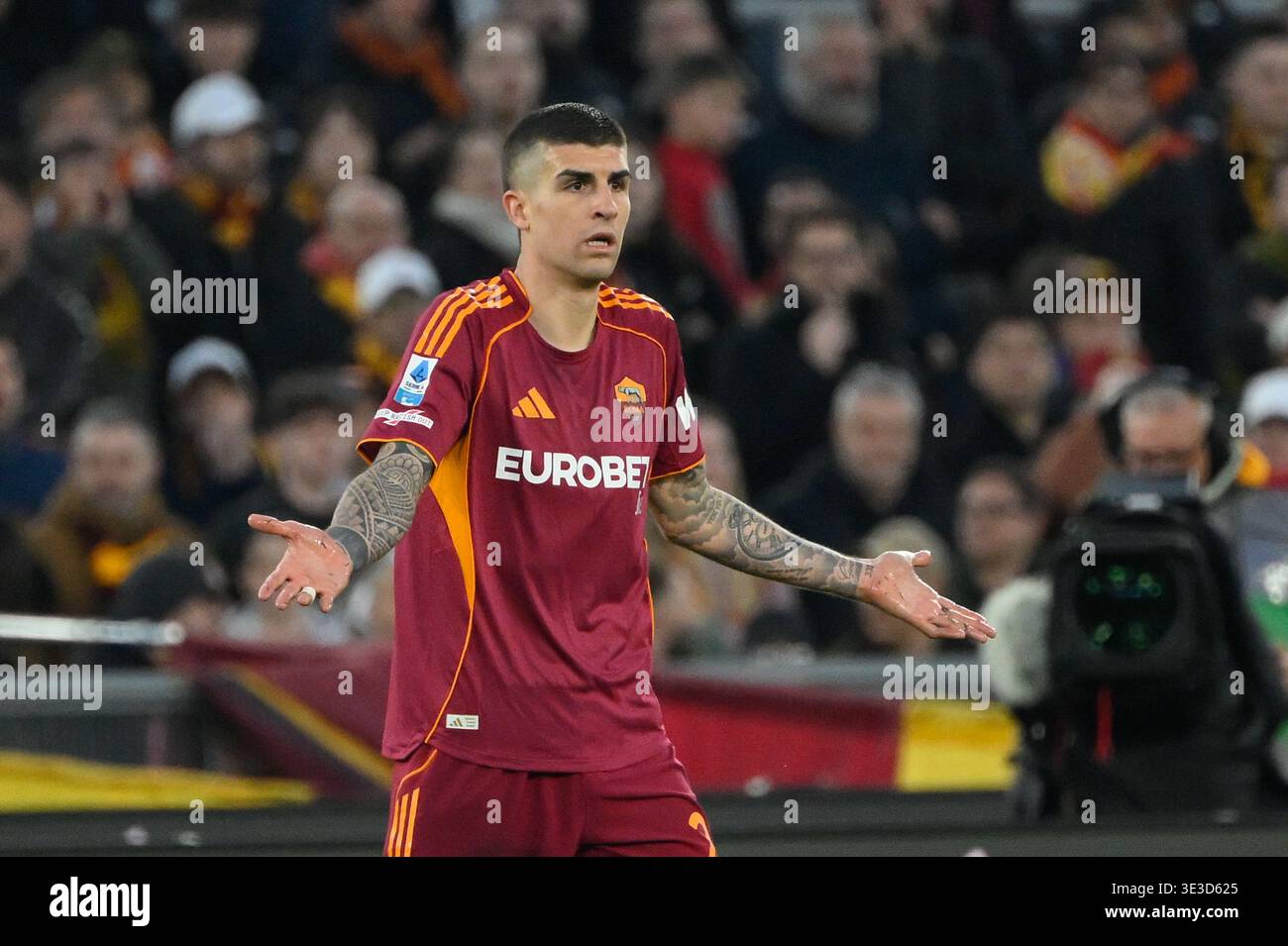 Romaâ??s Gianluca Mancini during the Italian Football Championship ...