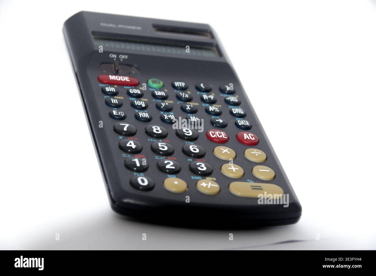 Vintage calculator showing numbers and math symbols Stock Photo - Alamy