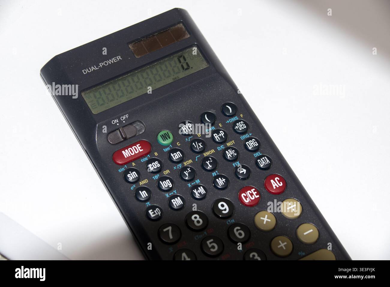 Vintage calculator showing numbers and math symbols Stock Photo - Alamy