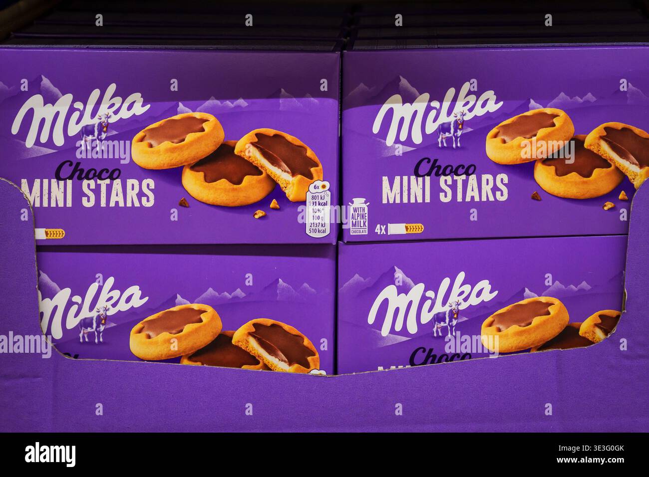 RIGA, LATVIA. 12th March 2026. § A close up view of several purple ...