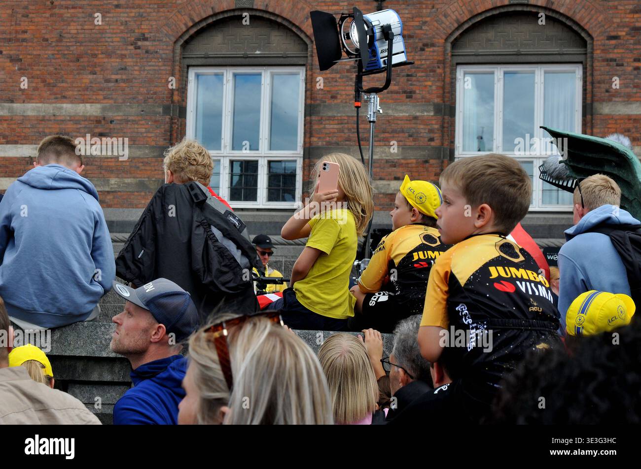 26 July 2023/Danes gettogether on Copenhagen Town Hall square and ...
