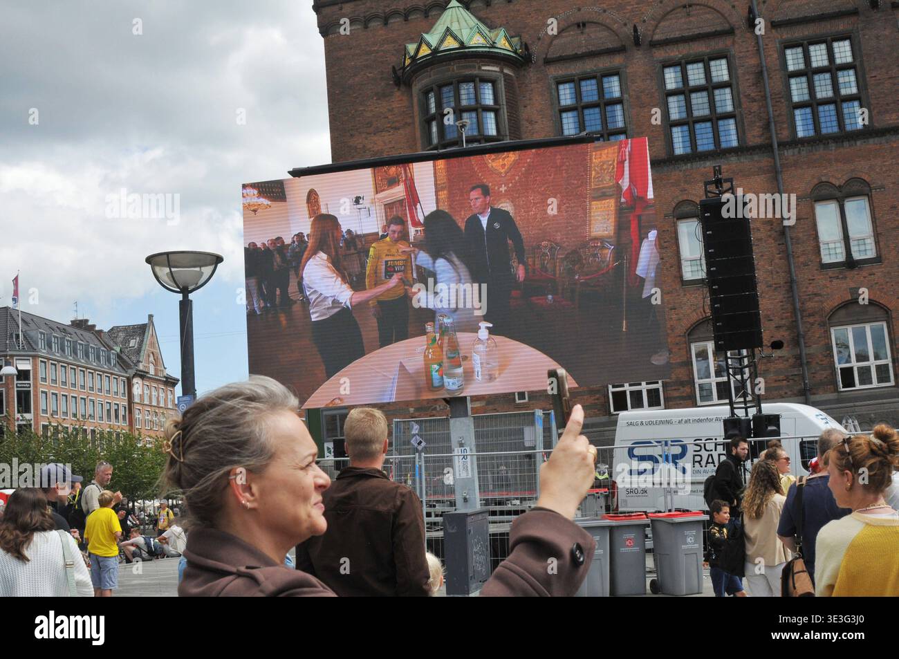 26 July 2023/Danes gettogether on Copenhagen Town Hall square and ...