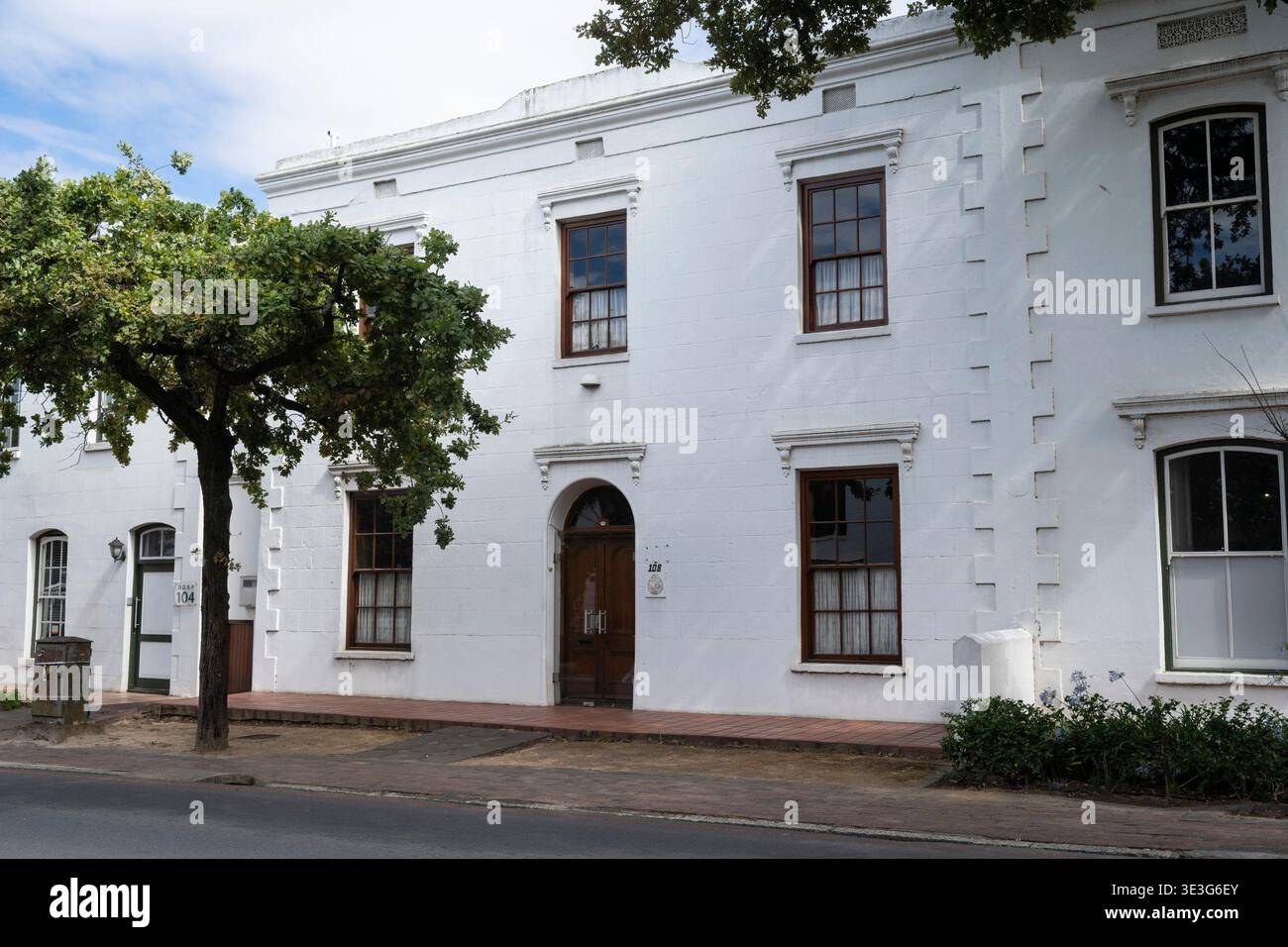 Historical building in Dorp Street, Stellenbosch, South Africa Stock ...