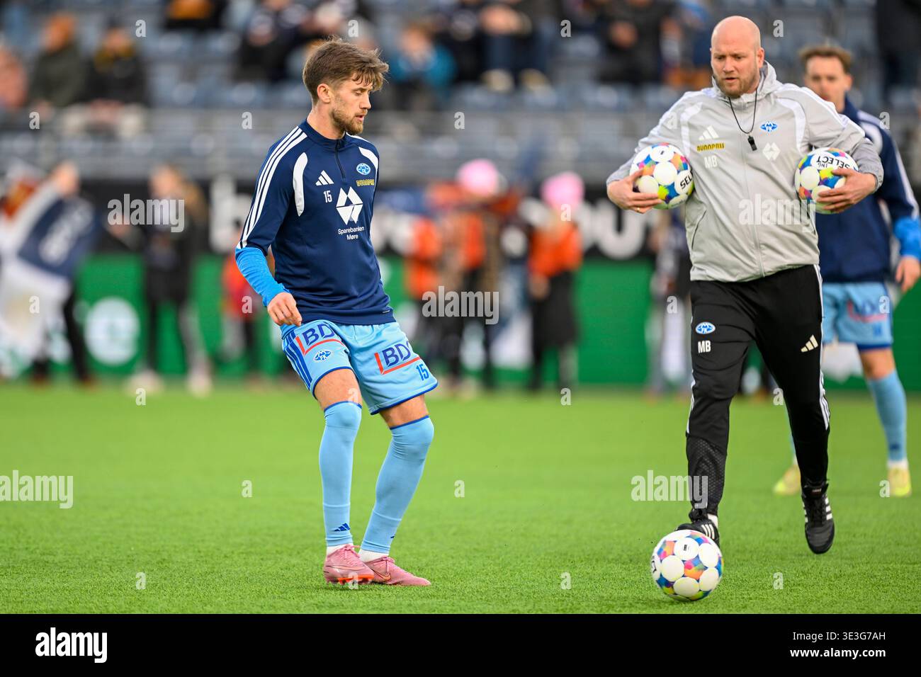 Stavanger 20260321. Molde's Vebjørn Hoff during the warm-up before the ...