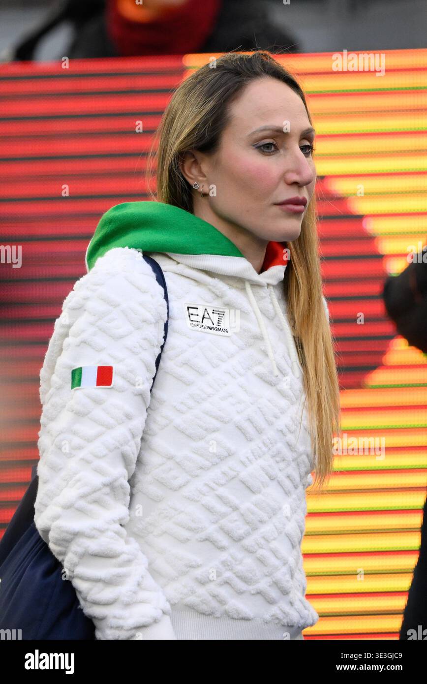 Francesca Lollobrigida during the Italian Football Championship League ...