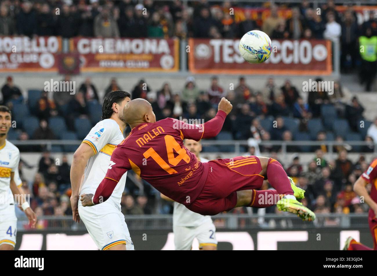 Romaâ??s Donyell Malen during the Italian Football Championship League ...