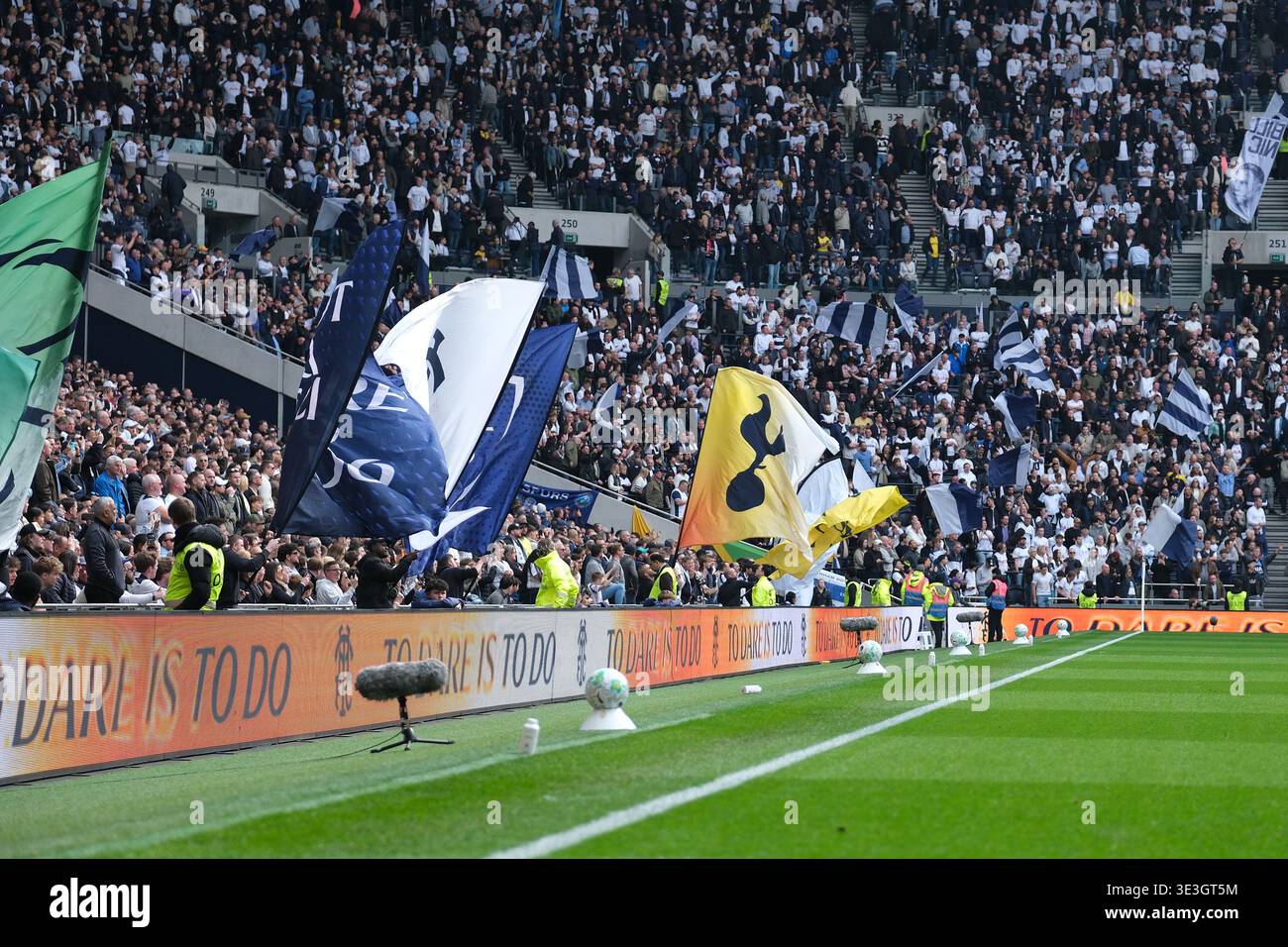 Tottenham Hotspur flags during the Premier league football match ...