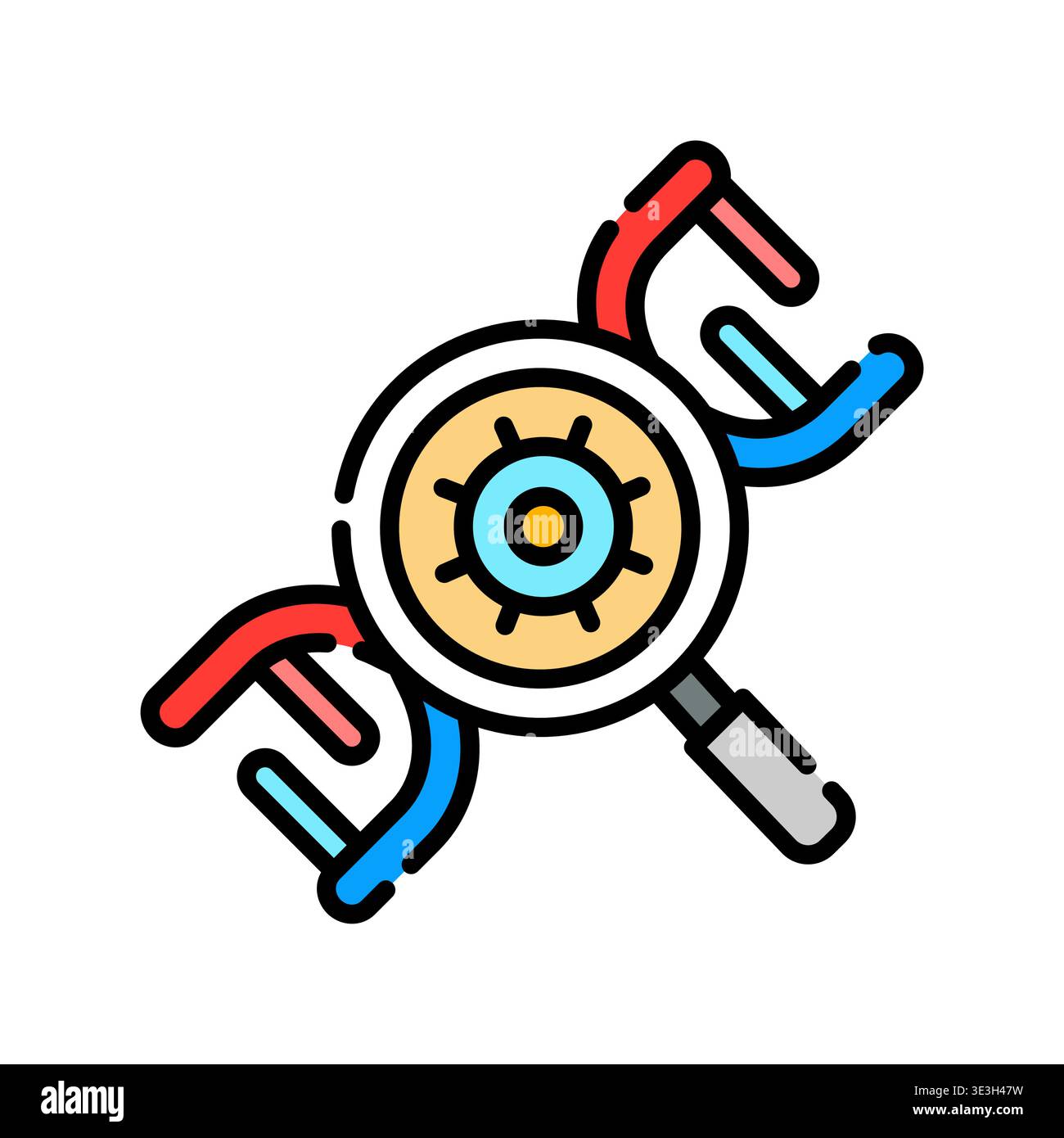 Diagnostic Biomarker Icon Professional UI Symbol for Precision Medicine ...