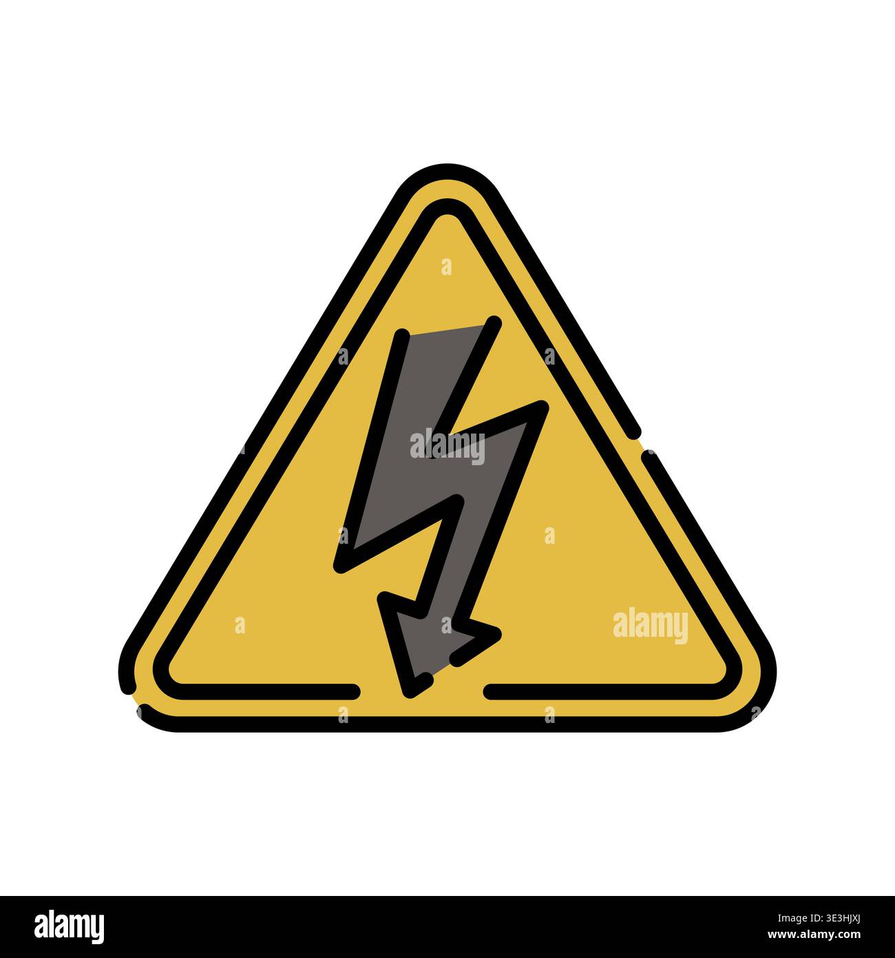 High Voltage Caution Icon Professional UI Symbol for Electrical Safety ...