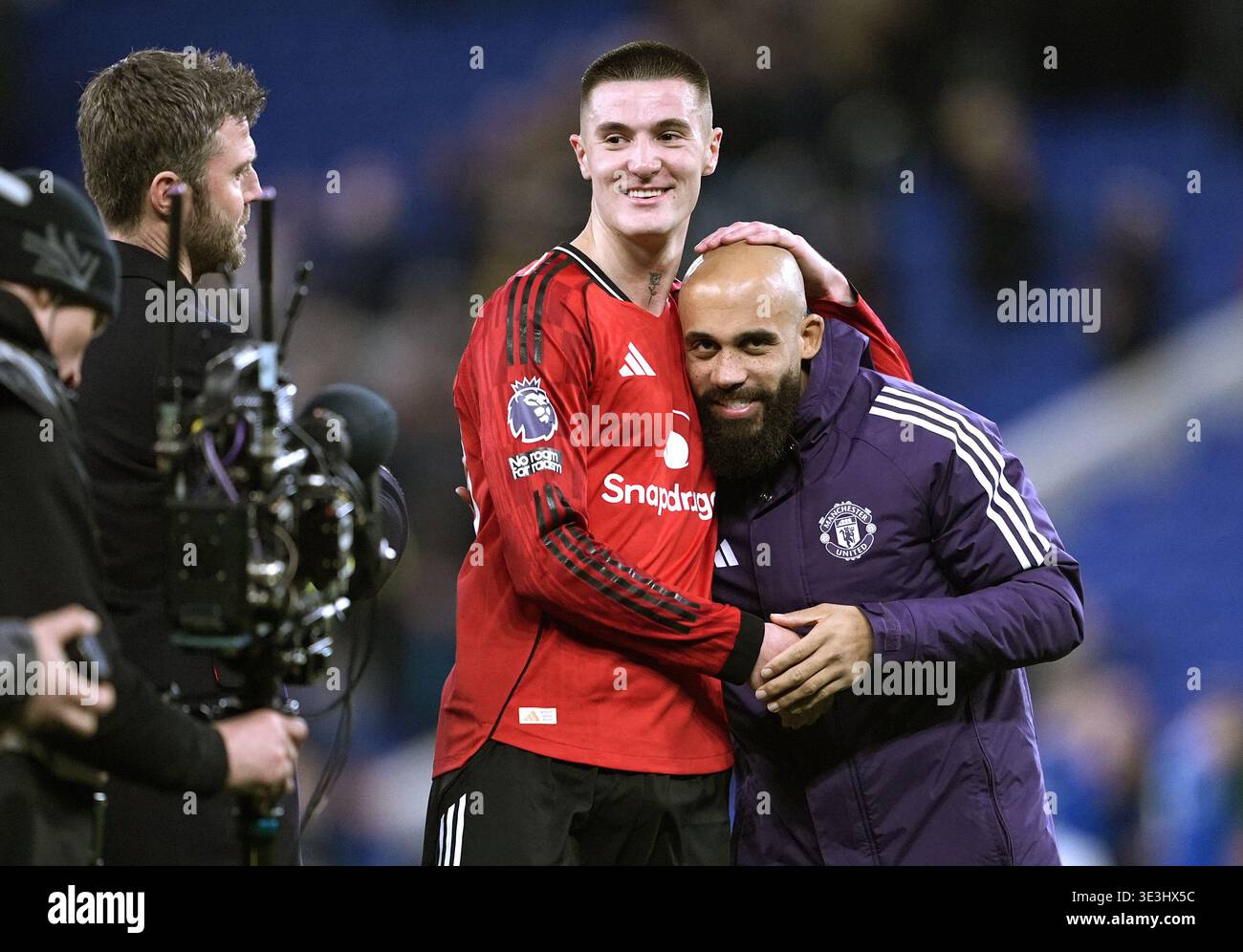 File photo dated 23-02-2026 of Manchester United pair Bryan Mbeumo ...