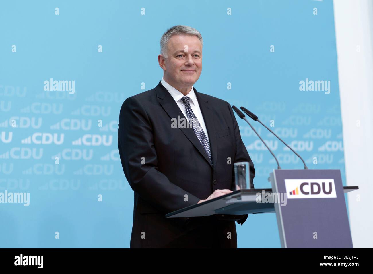 Gordon Schnieder at the press conference after the CDU Federal ...