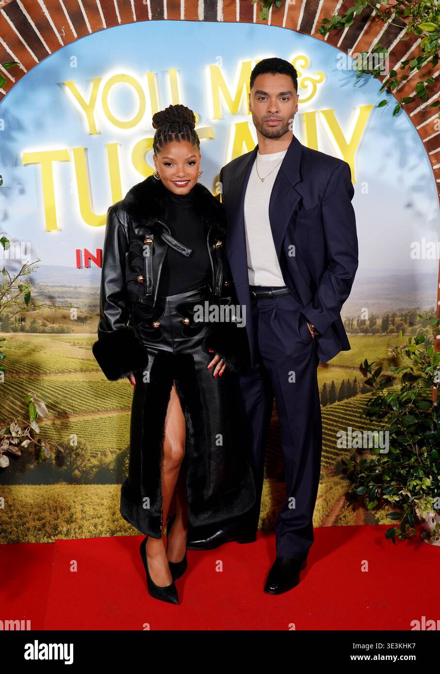 Halle Bailey (left) and Rege-Jean Page arriving for the special ...