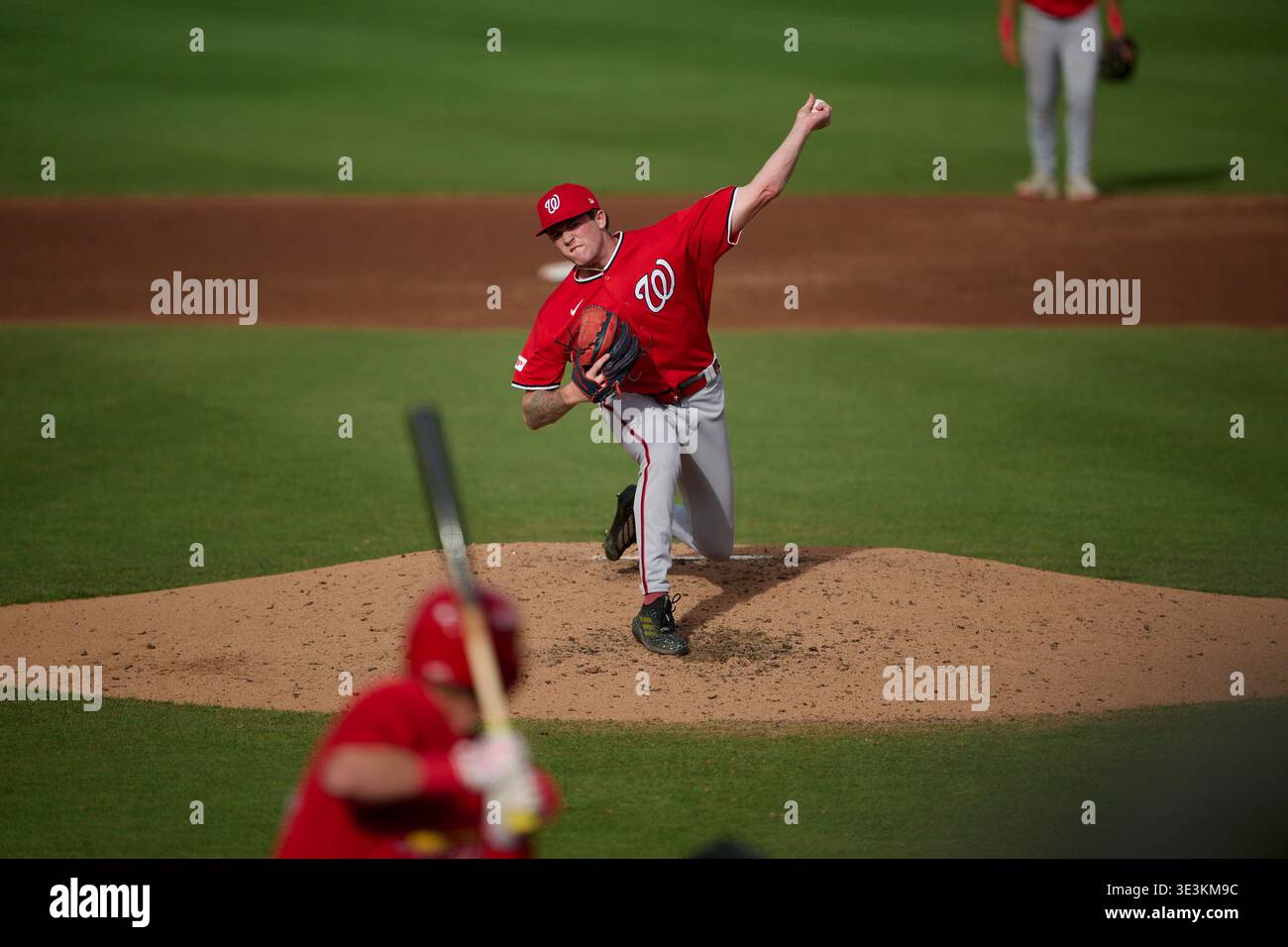 Washington Nationals pitcher Alex Clemmey (30) delivers a pitch during ...