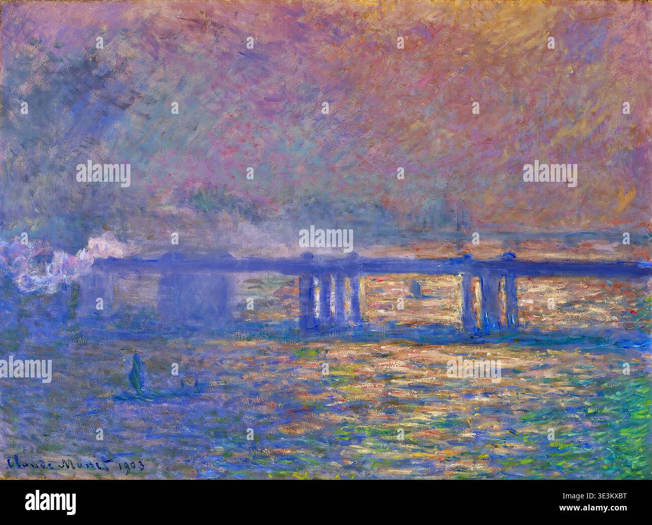 Claude Monet Charing Cross Bridge 1903 Impressionist Painting