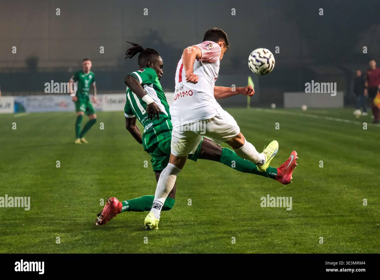 Pierozzi Edoardo (#77 Benevento) and Maguette Fall (#11 Monopoli ...