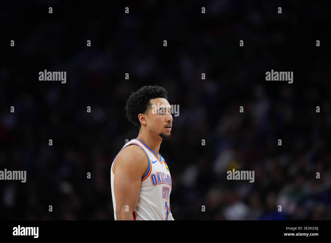 Oklahoma City Thunder's Jared McCain plays during an NBA basketball ...