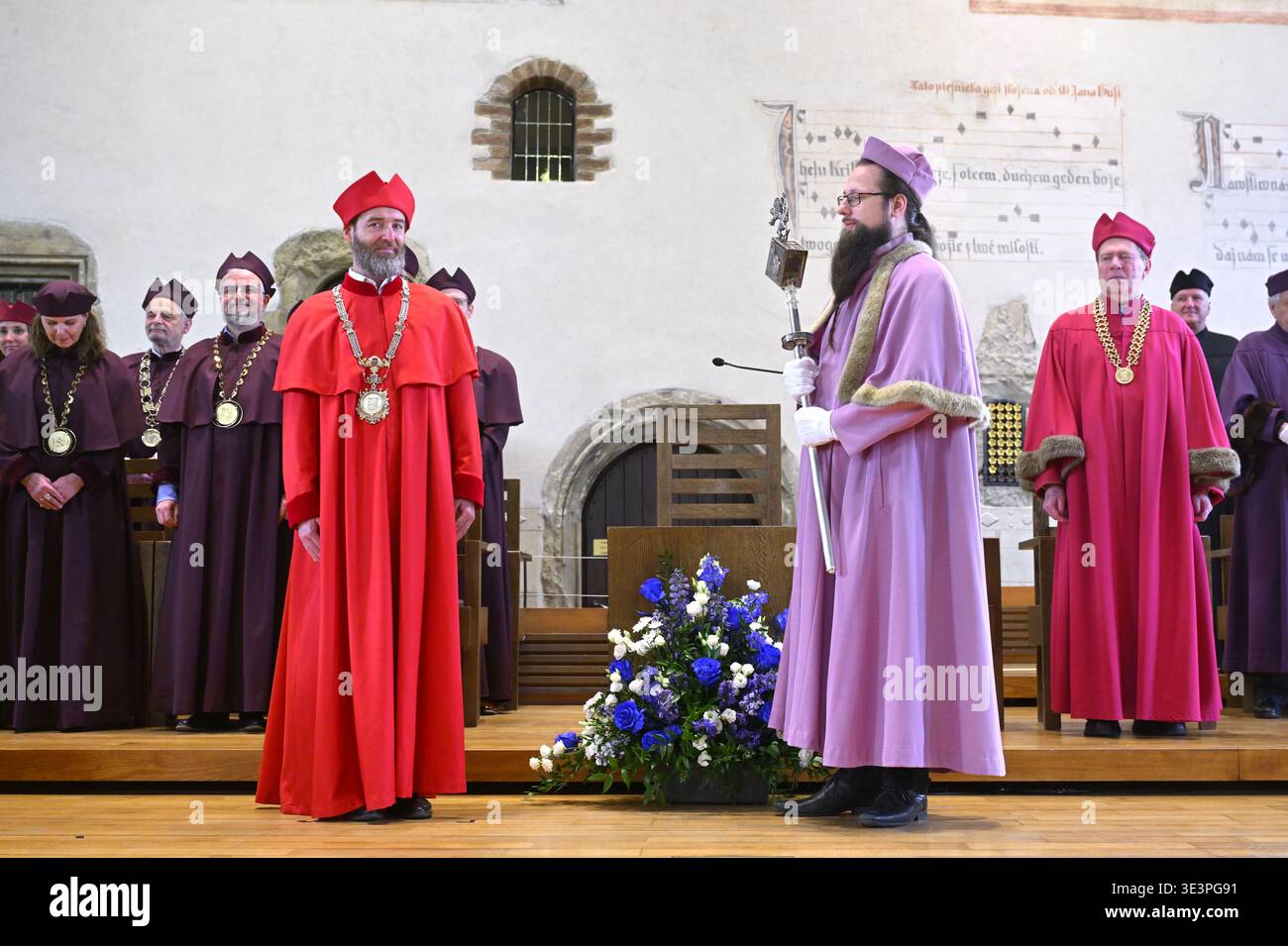 Inauguration of Michal Pechoucek (left), new rector of Czech Technical ...