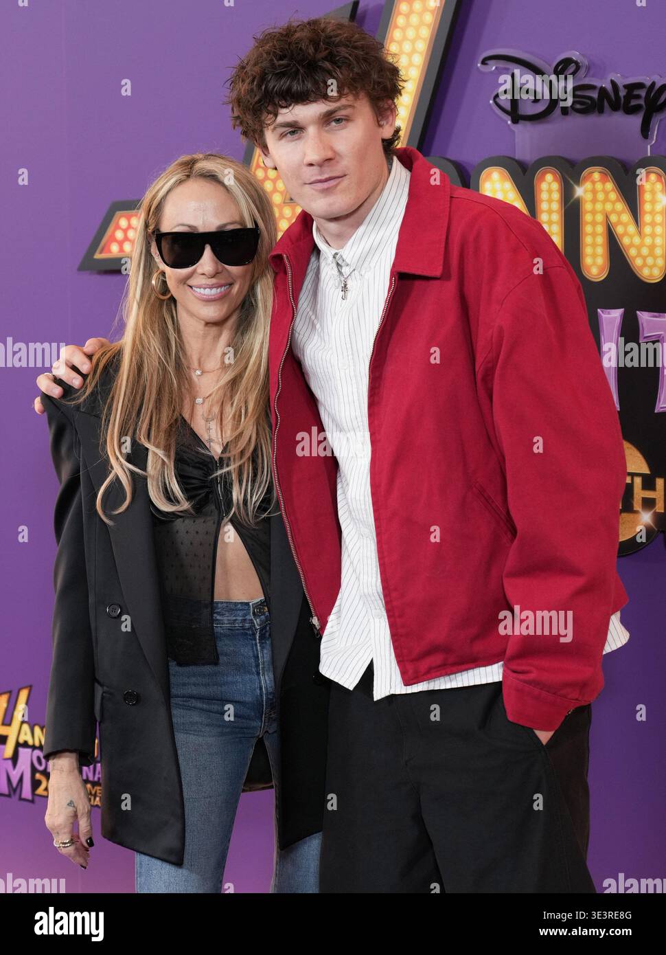 (L-R) Tish Cyrus and Joseph Purcell at the Disney+'s "HANNAH MONTANA ...